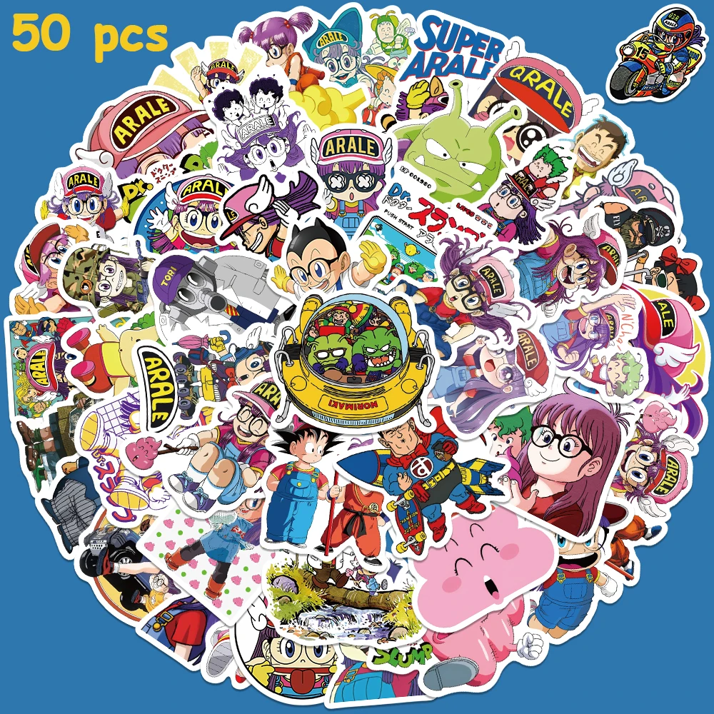 50pcs-Cartoon-Cute-Arale-Stickers-Kawaii-Graffiti-Decals-For-Kids ...