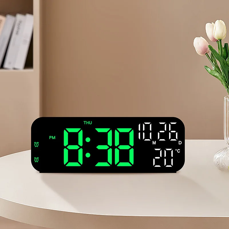 LED-Digital-Alarm-Clock-Snooze-Temperature-Date-Display-USB-Desktop ...