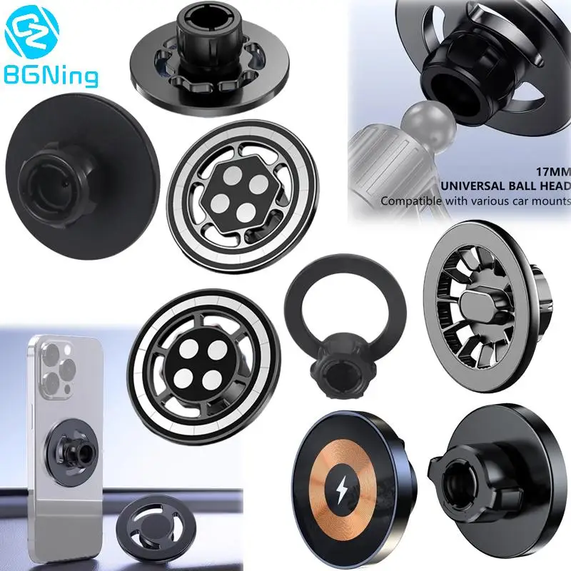 for 17mm Ball Head Magnetic Car Phone Holder Ring for MagSafe Mount ...