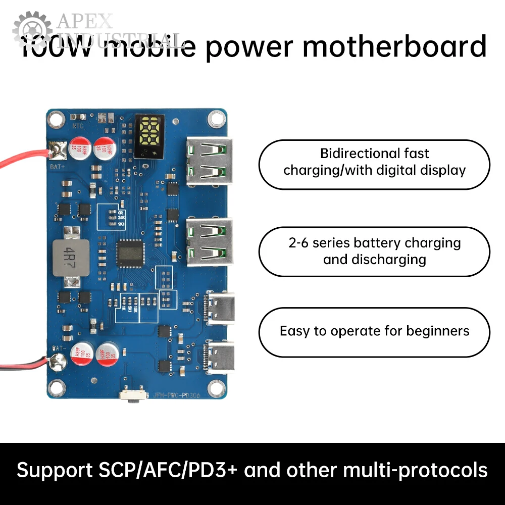 100W Power Bank Bidirectional Fast Charging Mobile Power Bank Module ...