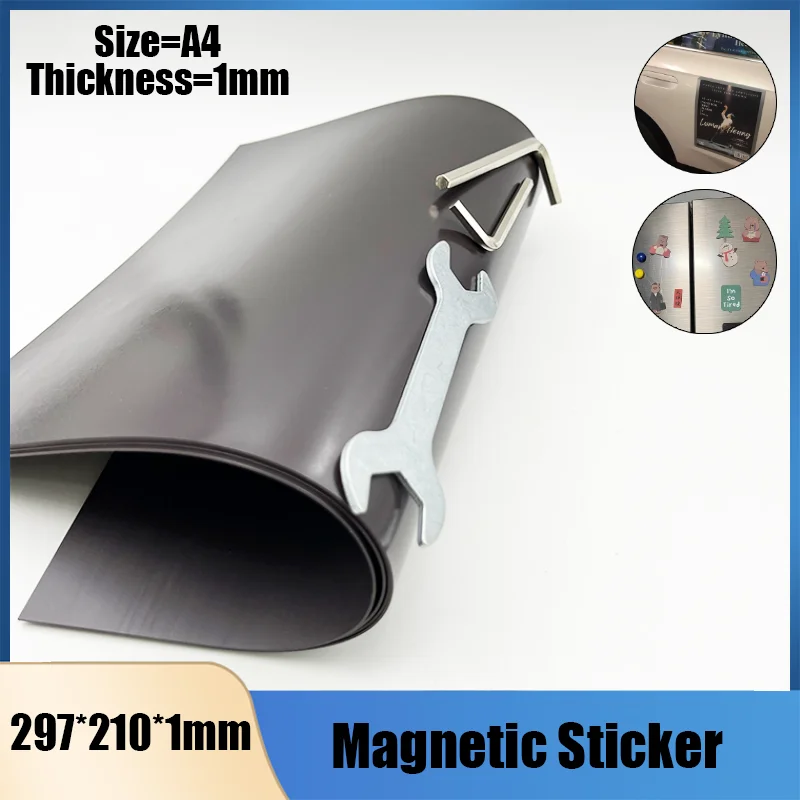 0-5-1mm-A4-Rubber-Soft-Black-Magnet-Sheet-Magnetic-Mat-for-Refrigerator ...