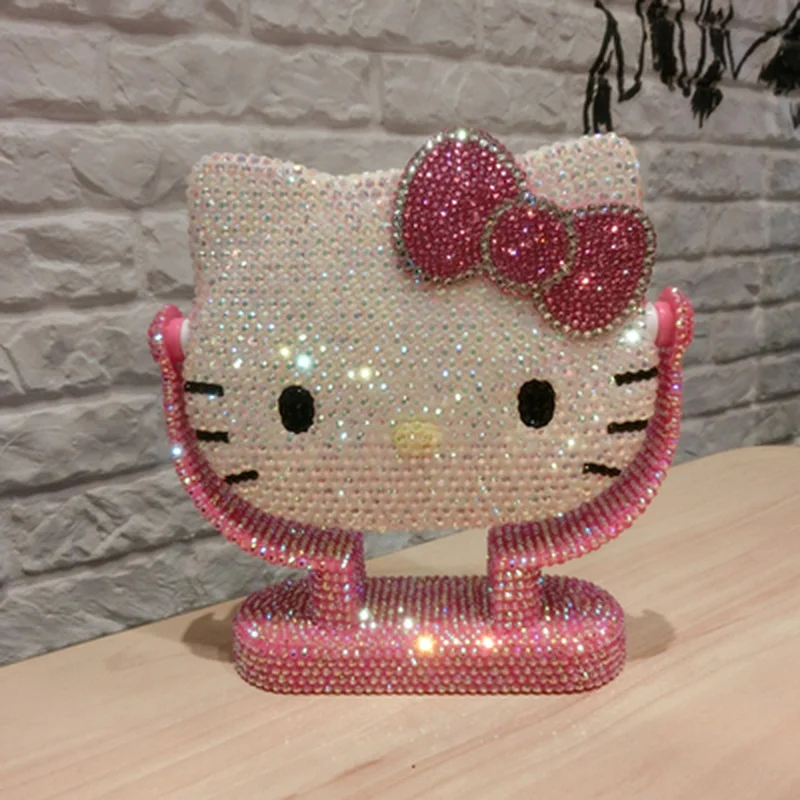 Hello Kitty Makeup Mirror Melody Handmade Rhinestone Bling Dressing ...