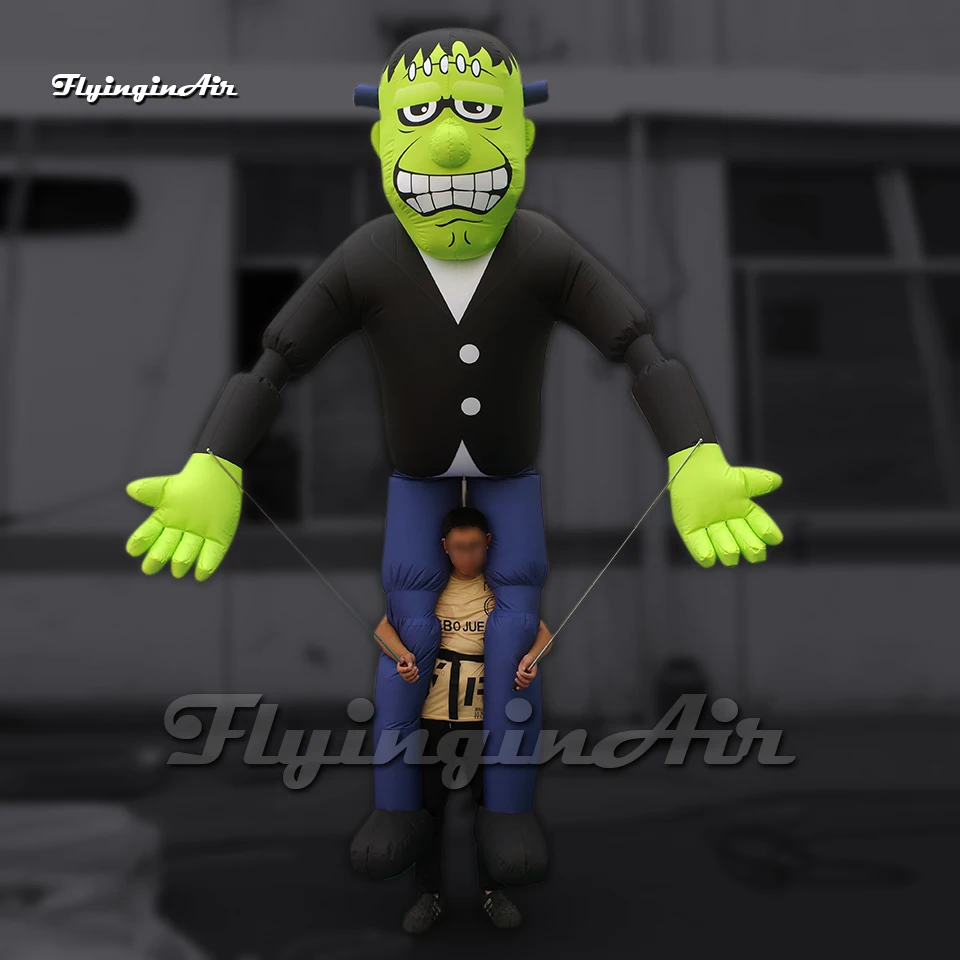 Funny Walking Green Monster Inflatable Frankenstein Puppet Halloween ...