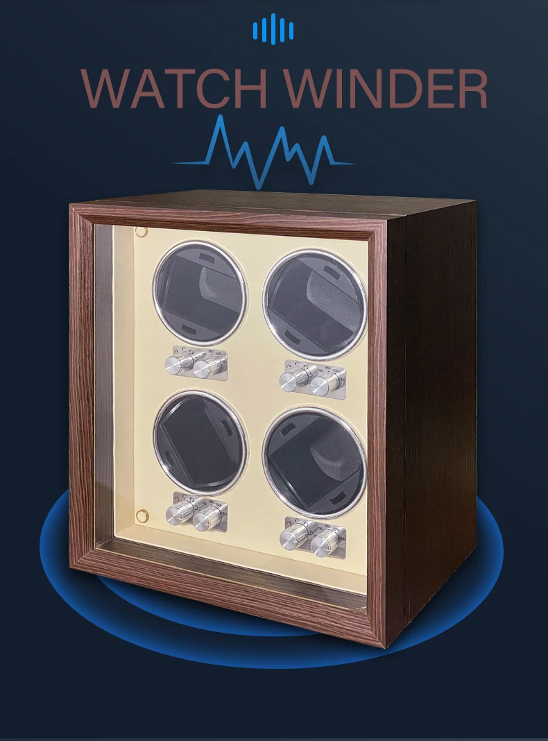 The Spot Goods Luxury Gift Brand Wood Watch Winder 4 Slot Automatic ...