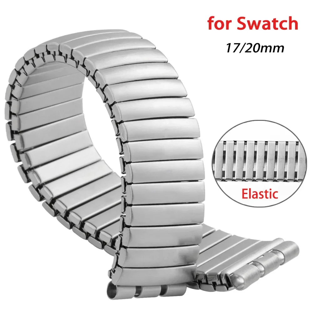 Elastic-Stainless-Steel-Watchband-for-Swatch-Replace-Wristband-17mm ...
