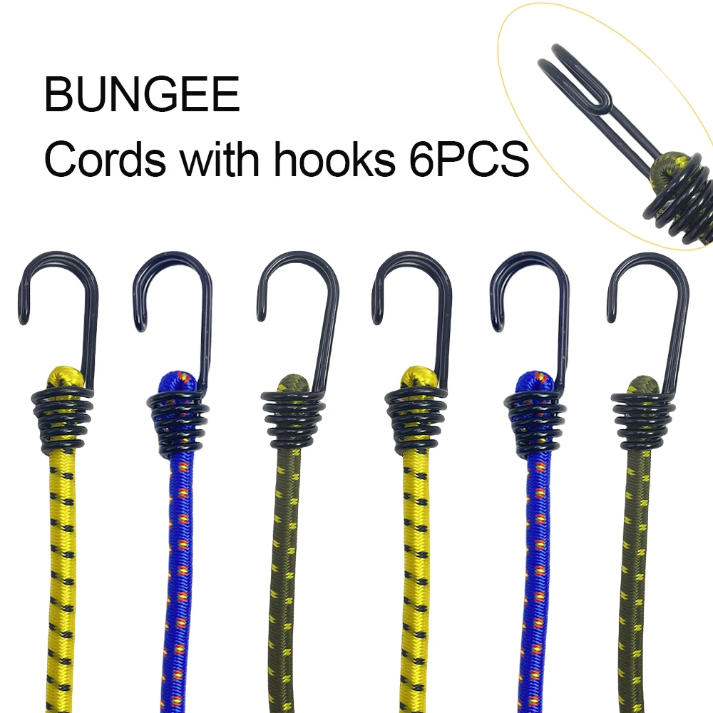 6Pcs-Elastic-Bungee-Cord-Set-Tied-Rope-High-Elasticity-Luggage-Straps ...