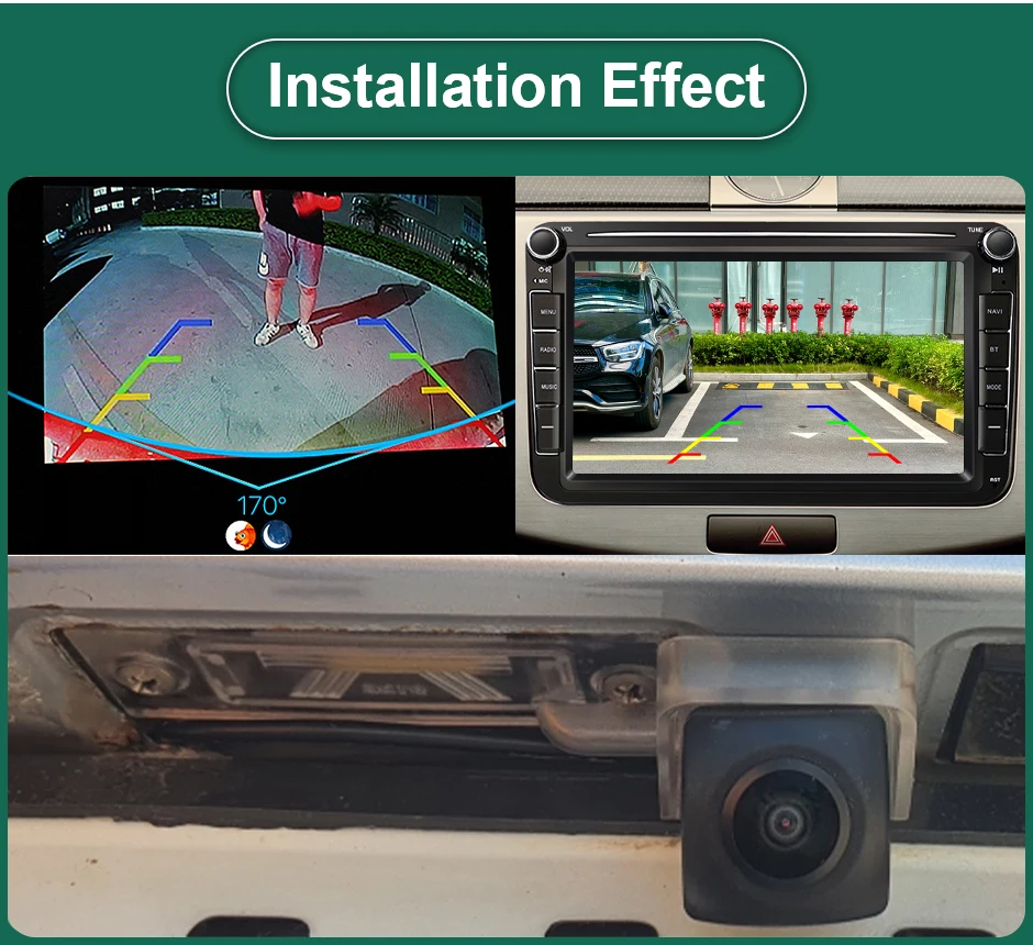 AHD 1080P Fisheye Lens Reverse Backup Camera for VW Transporter T5 T30 ...