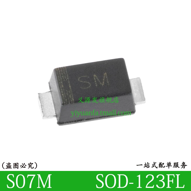 CHIP-rectificador-de-montaje-en-superficie-SM-S07M-5-piezas-RS07M-SOD ...