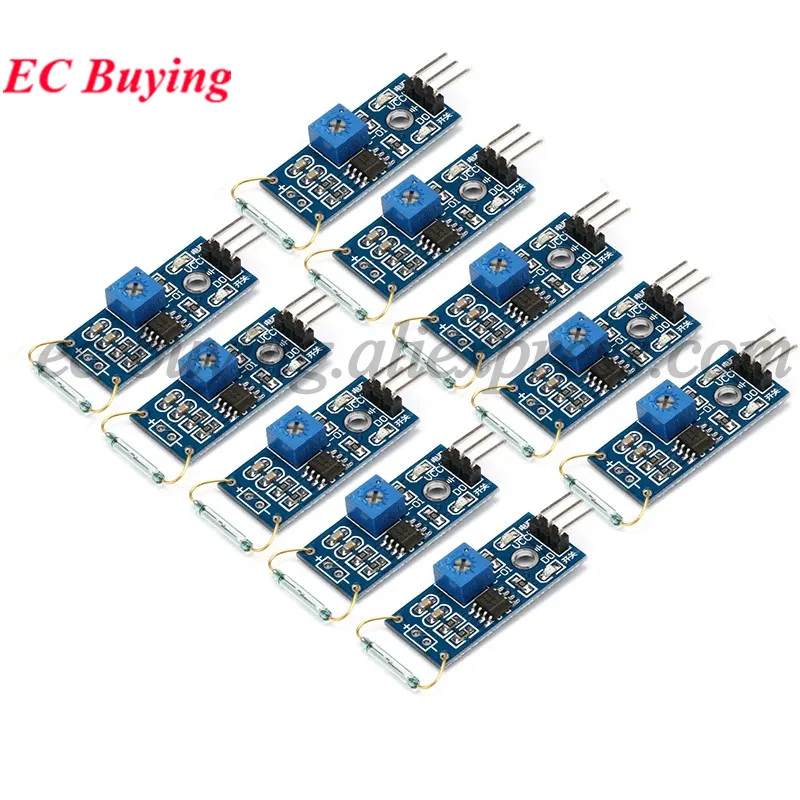 10Pcs-1pc-G123-08-LM393-Reed-Sensor-Module-Magnetron-Module-Reed-Switch-Magnetic-Switch-For ...