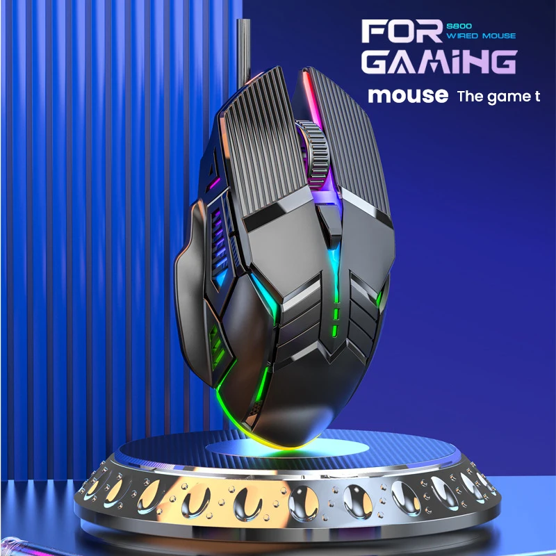 Silent-Wired-Gaming-Mouse-LED-3200-DPI-USB-Computer-Mouse-With ...