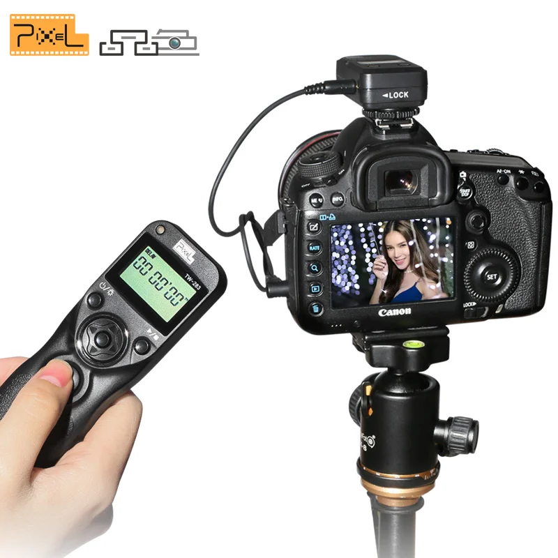 Pixel Tw-283 Wireless Timer Remote Control Shutter Release Cable(dc0 Dc2 N3 E3 S1 S2) For Canon ...