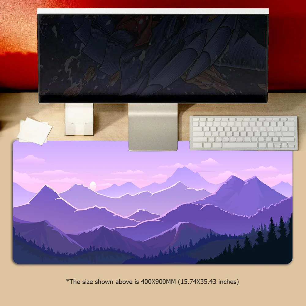 Deep-Forest-Mouse-Pad-Gamer-XXL-Mouse-Mats-Pink-Moon-Desk-Mat-Large ...