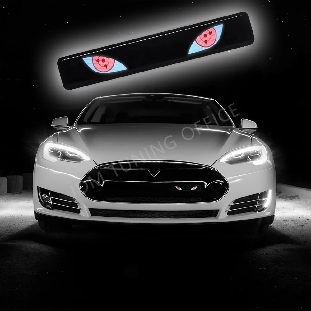 JDM-Eye-Glow-Panel-Anime-Cartoon-Car-Grille-Badge-LED-Decoration-Cool ...