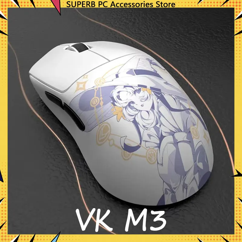 Novo valkyrie vk m3 mouse tri-mode sem fio gaming mouse paw3950 8000hz ...