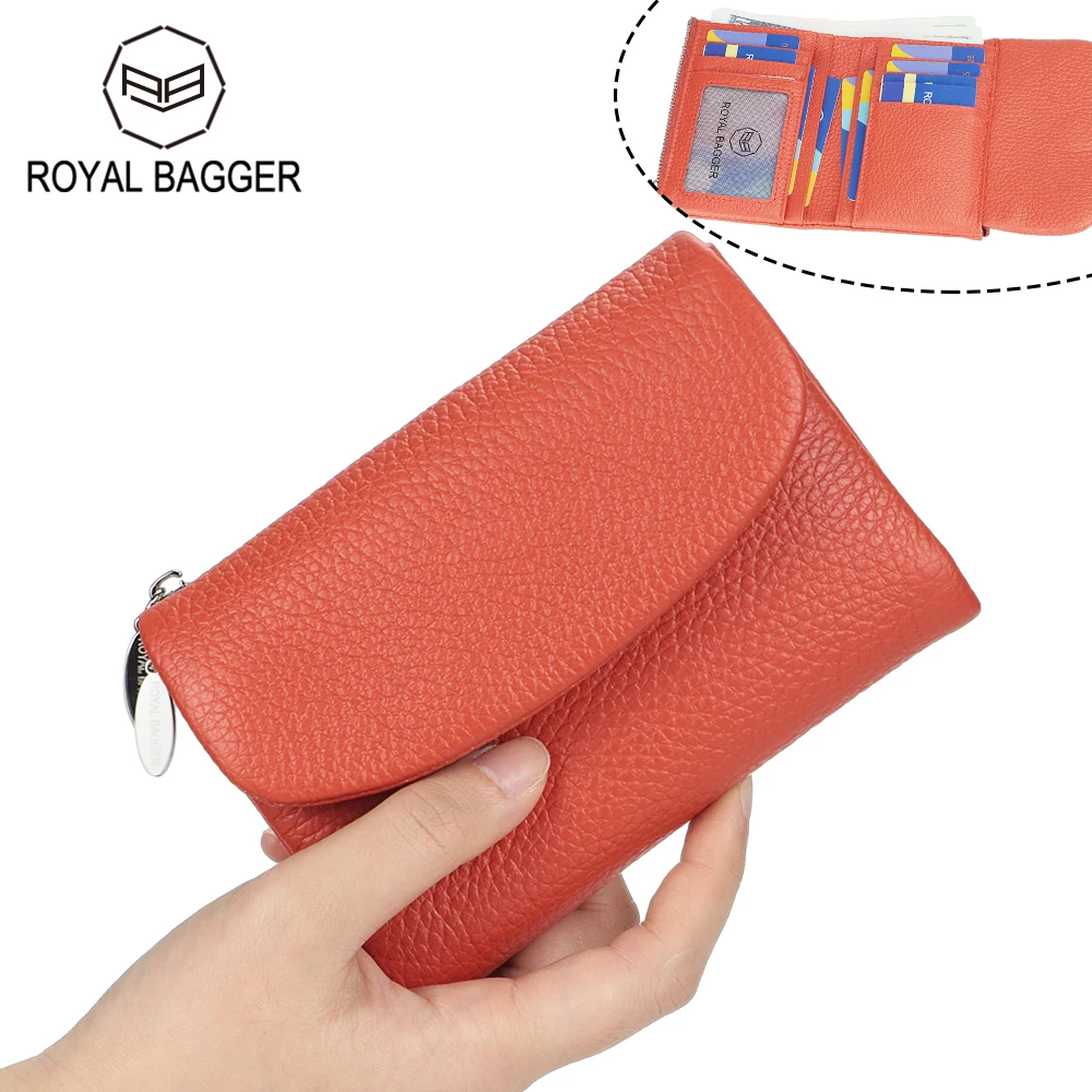 Royal-Bagger-billeteras-cortas-de-piel-de-vaca-aut-ntica-para-mujer ...