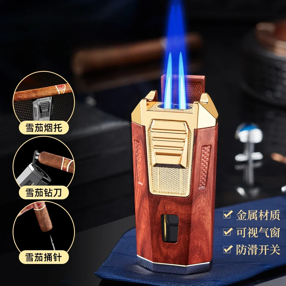 Dual-fire Direct-fire Windproof Cigar Lighter, Multifunctional High-end ...