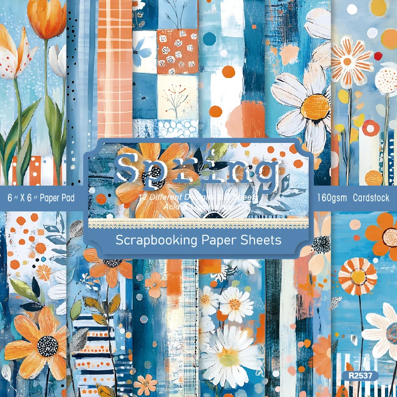 KLJUYP 24 sheets 6"X6" Spring Paper Scrapbook paper Scrapbooking ...