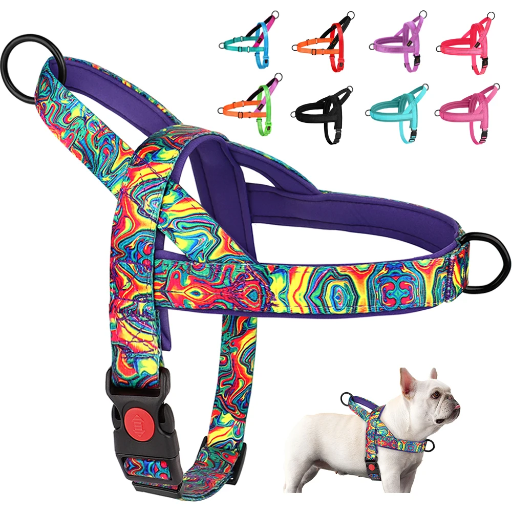 Nylon Dog Harness No Pull Dog Harnesses Vest Soft Padded Pet Walking ...