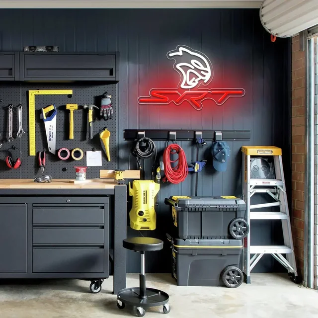 SRT Car Service Neon Signs LED Neon Light Sign Light Up Neon Signs Car ...