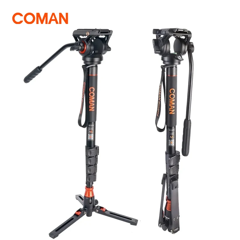 COMAN-DK327Q5S-Professional-Camera-Monopod-Hydraulic-Fluid-Head-With ...