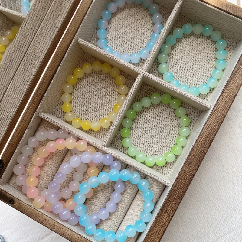 Ice Through White Jade Burst Crystal Beaded Disk Play Hand String ...