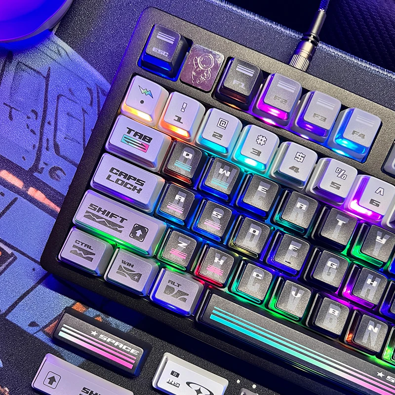 ECHOME-Nuclear-Power-Theme-Keycap-Set-PBT-Custom-Translucent-Keyboard ...