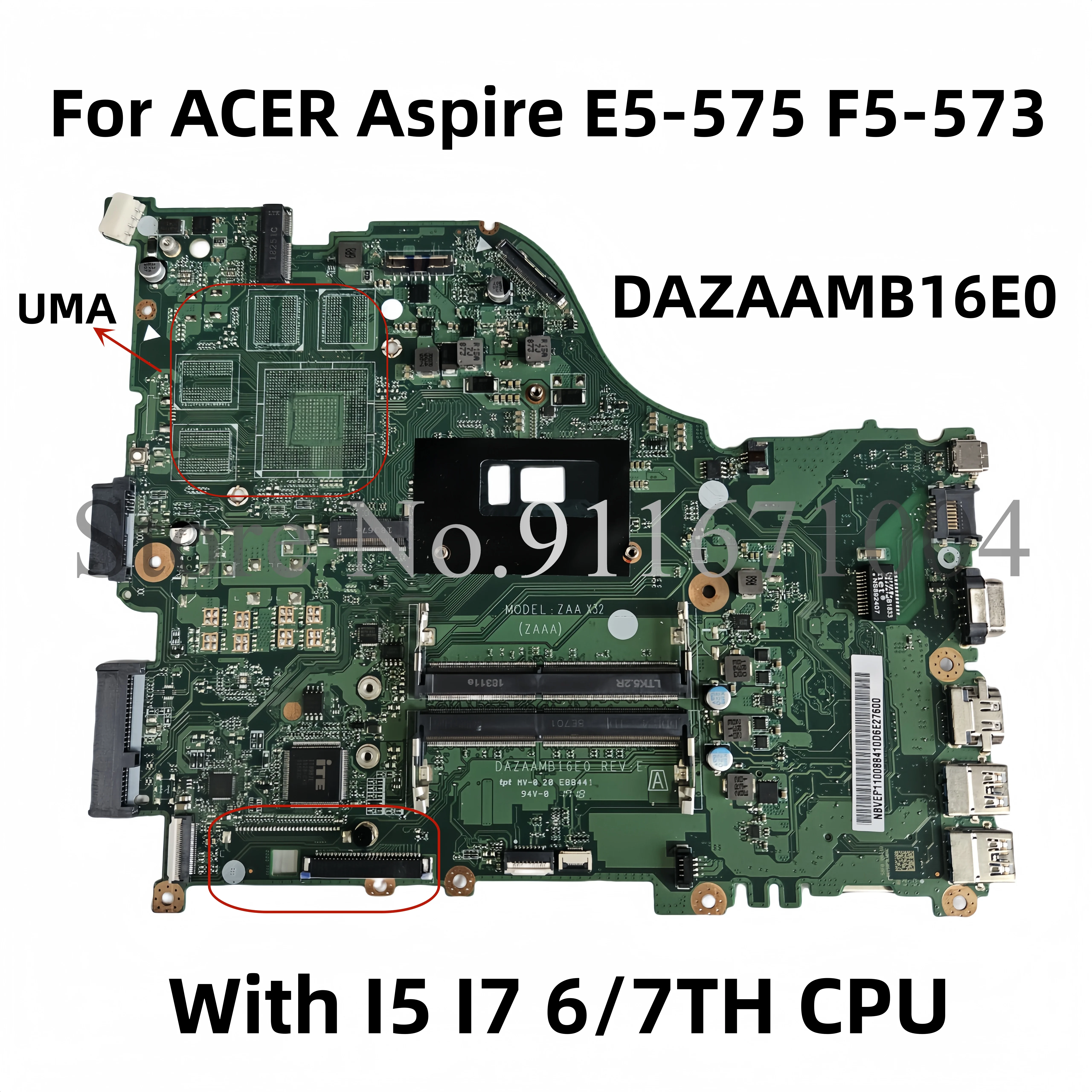 DAZAAMB16E0-REV-E-Mainboard-For-ACER-Aspire-E5-575-E5-575G-F5-573-F5 ...
