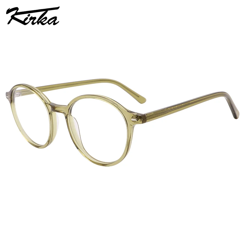 Kirka Unisex Eyewear Acetate Round Glasses Frame Optical Stripes ...