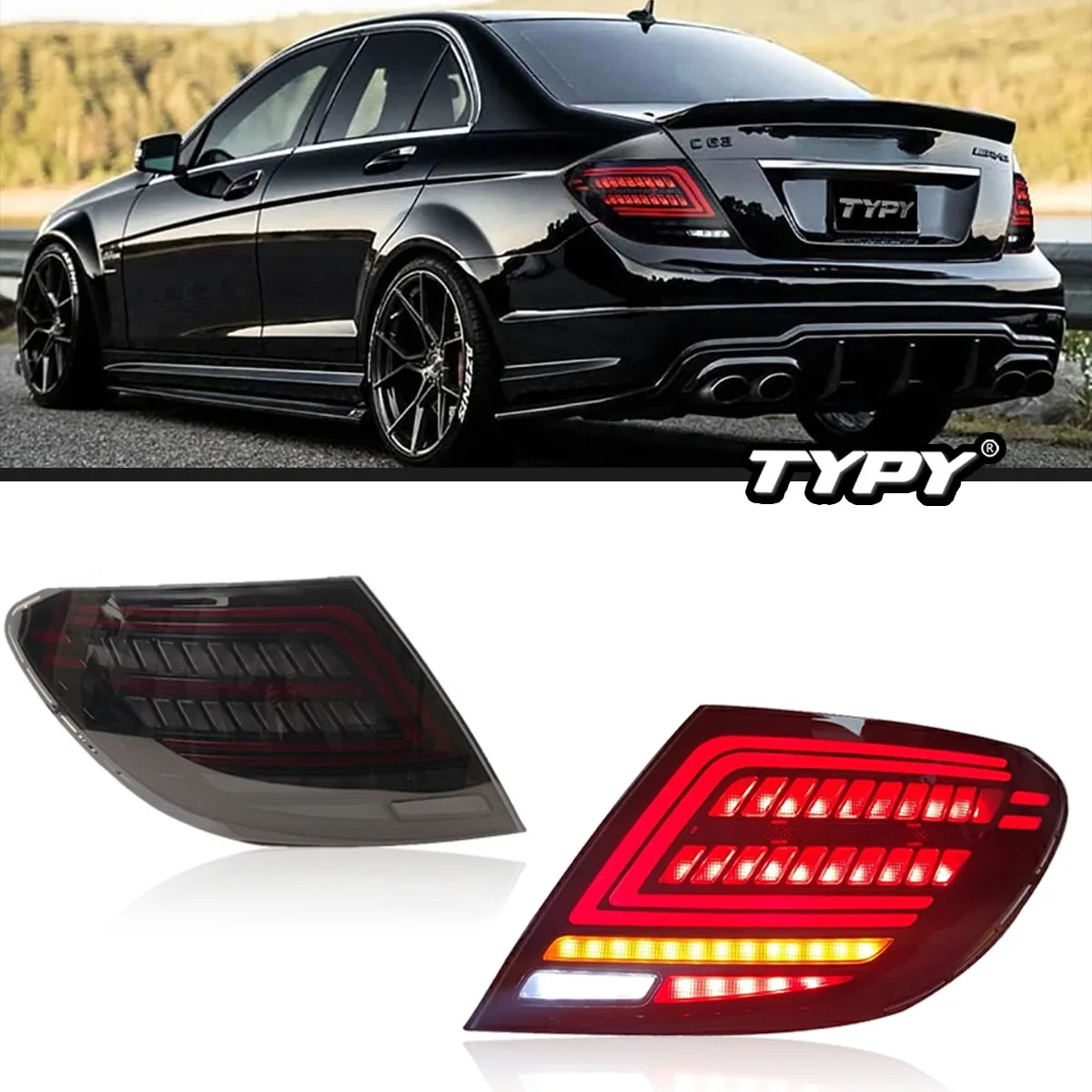 TYPY-Car-Accessories-LED-Tail-Lamp-For-W204-Taillight-Mercedes-Benz ...