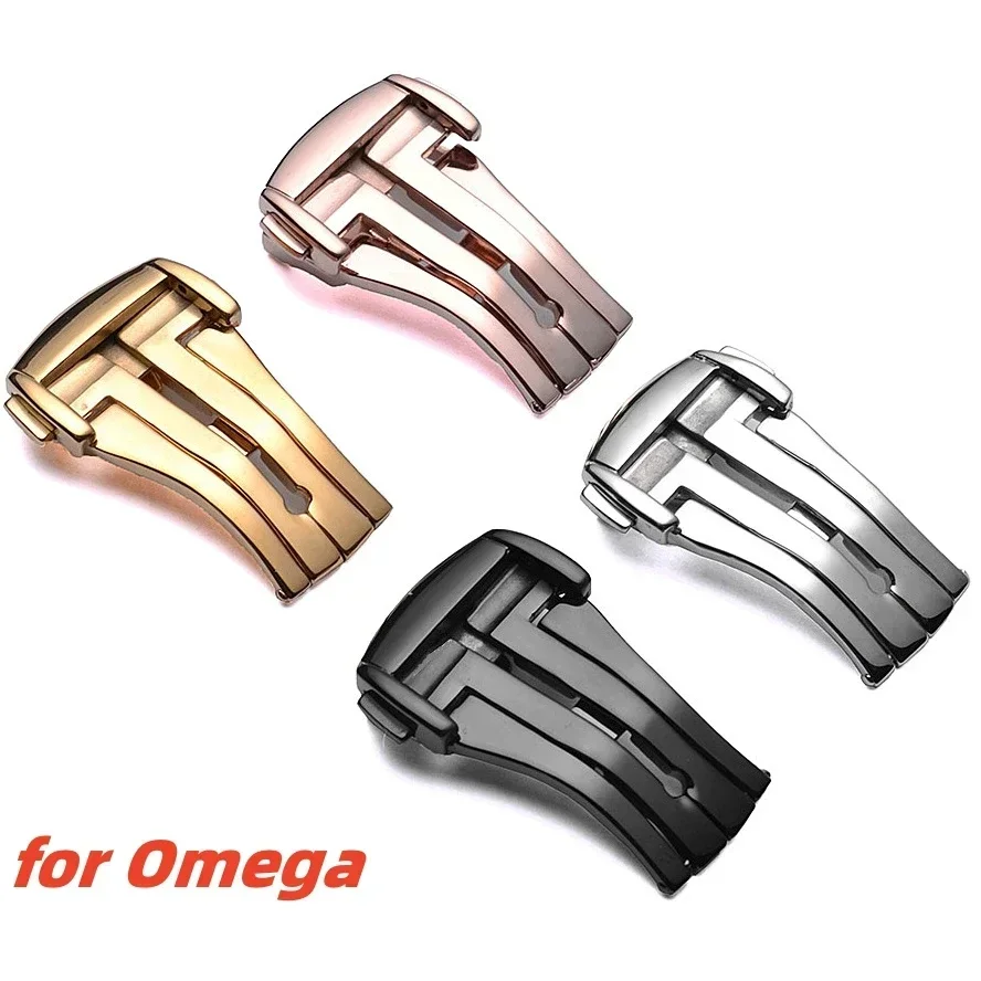 Folding-Buckle-for-Omega-Stainless-Steel-Buckle-Leather-Rubber-Band ...
