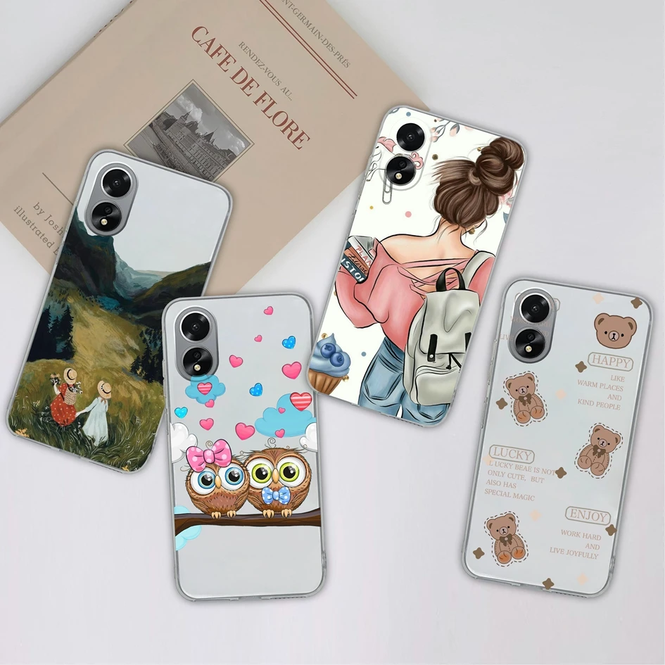 Phone-Cases-For-Oppo-A38-4G-Back-Cover-Fashion-Clear-Shockproof-Soft ...