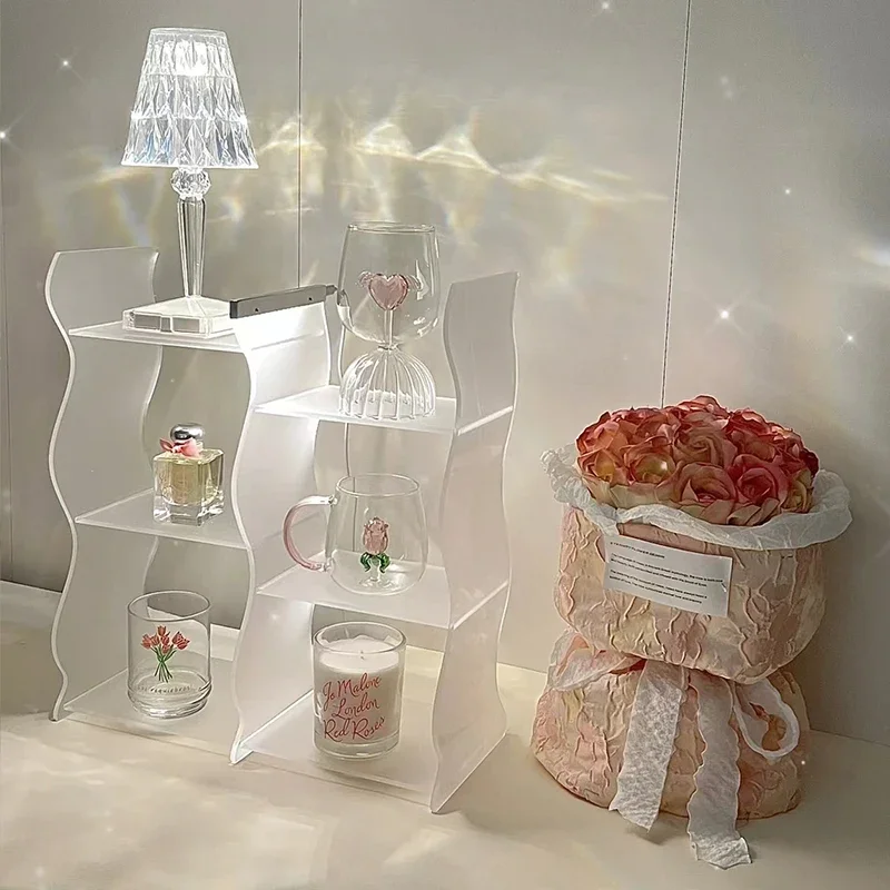 High-Appearance-Level-Acrylic-Wavy-Storage-Rack-Desktop-Multi-function ...