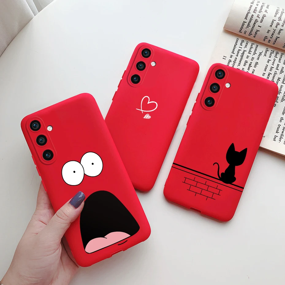 For-Samsung-Galaxy-S23-FE-5G-Matte-Phone-Case-Cute-Cat-Cartoon-Soft ...