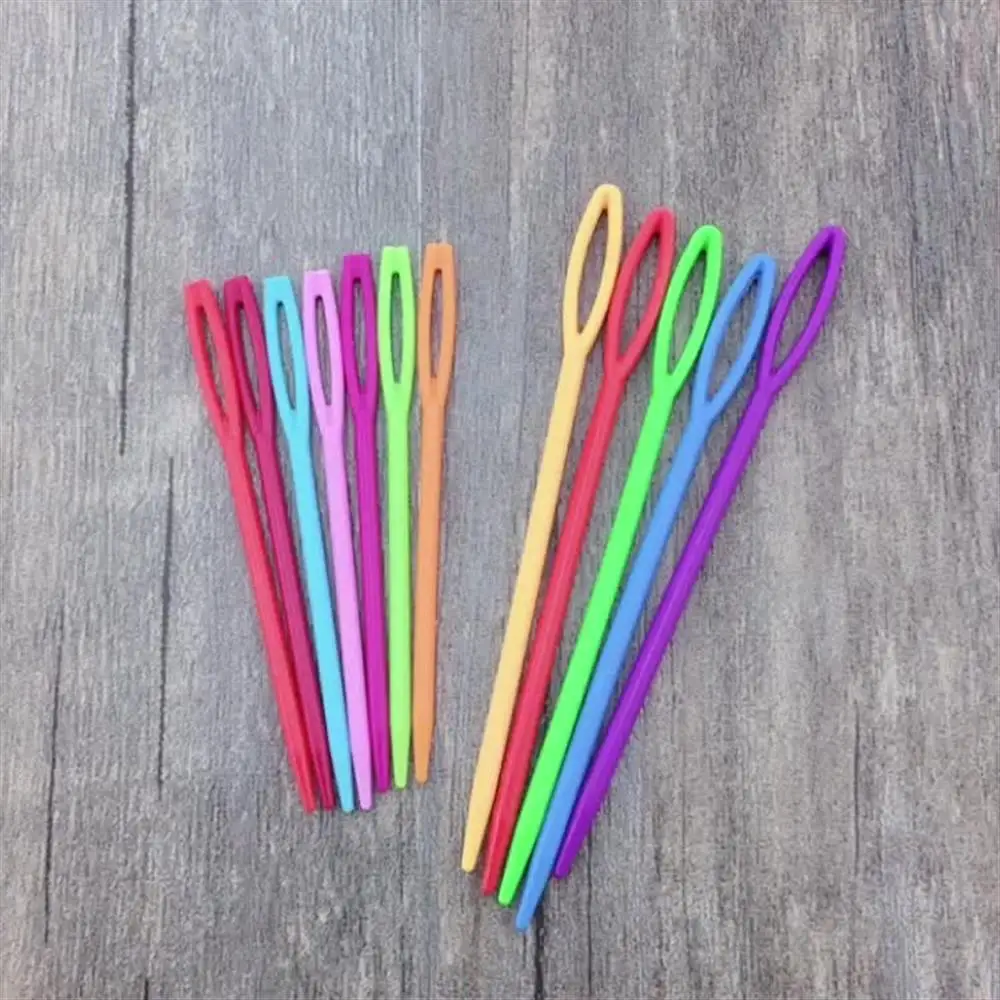 20PCs-Mixed-Color-7cm-9cm-Plastic-Knitting-Needles-Crochet-Hooks-Wool ...