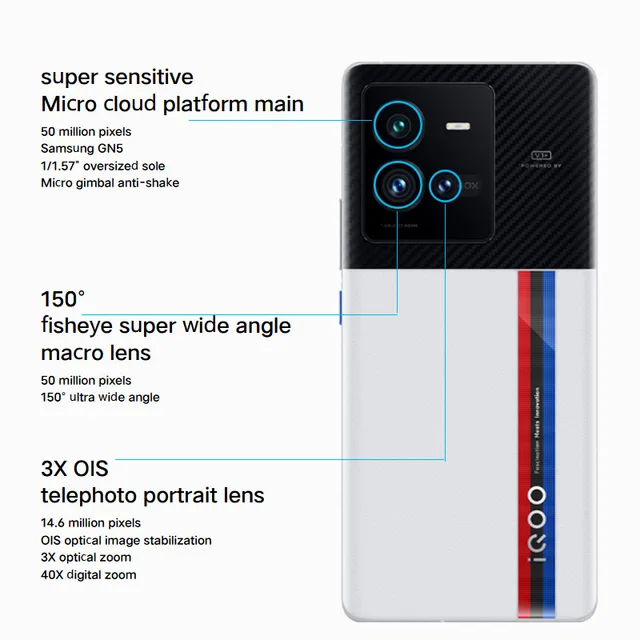 NEW ViVO iQOO 10 pro 10Pro 5G smart phone Snapdragon 8+ Gen1 200W Super ...