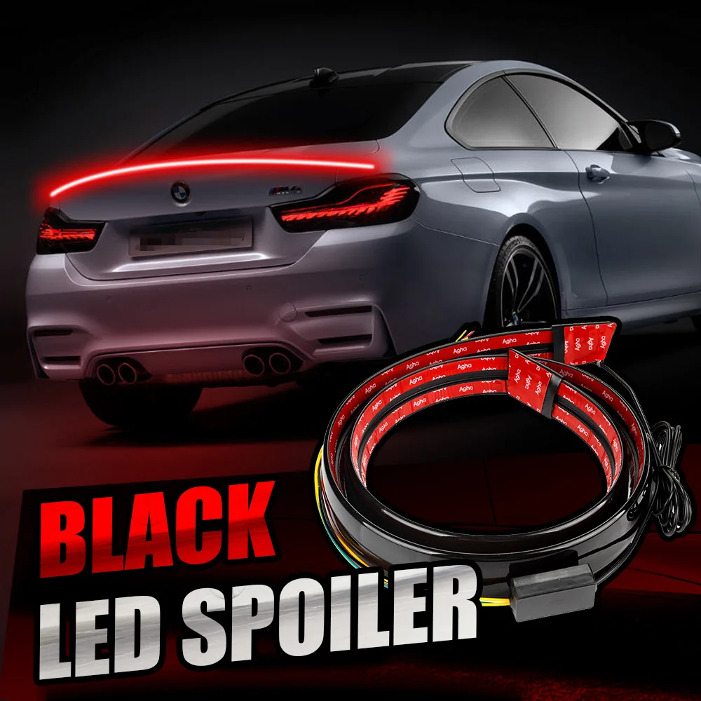 OKEEN-110cm-120cm-130cm-Black-Led-Spoiler-Light-For-Car-Universal-Brake ...