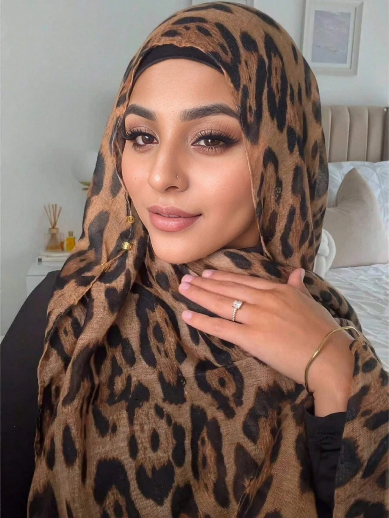 New Women's Leopard Hijab Scarf Bandana Headband Vintage Luxury Beach ...