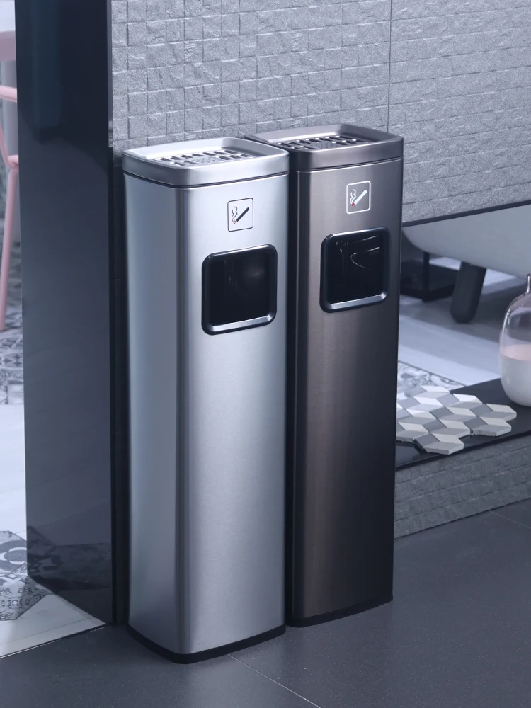 Square-Ashtray-Outdoor-Stainless-Steel-Waste-Bin-Hotel-Lobby-Public ...