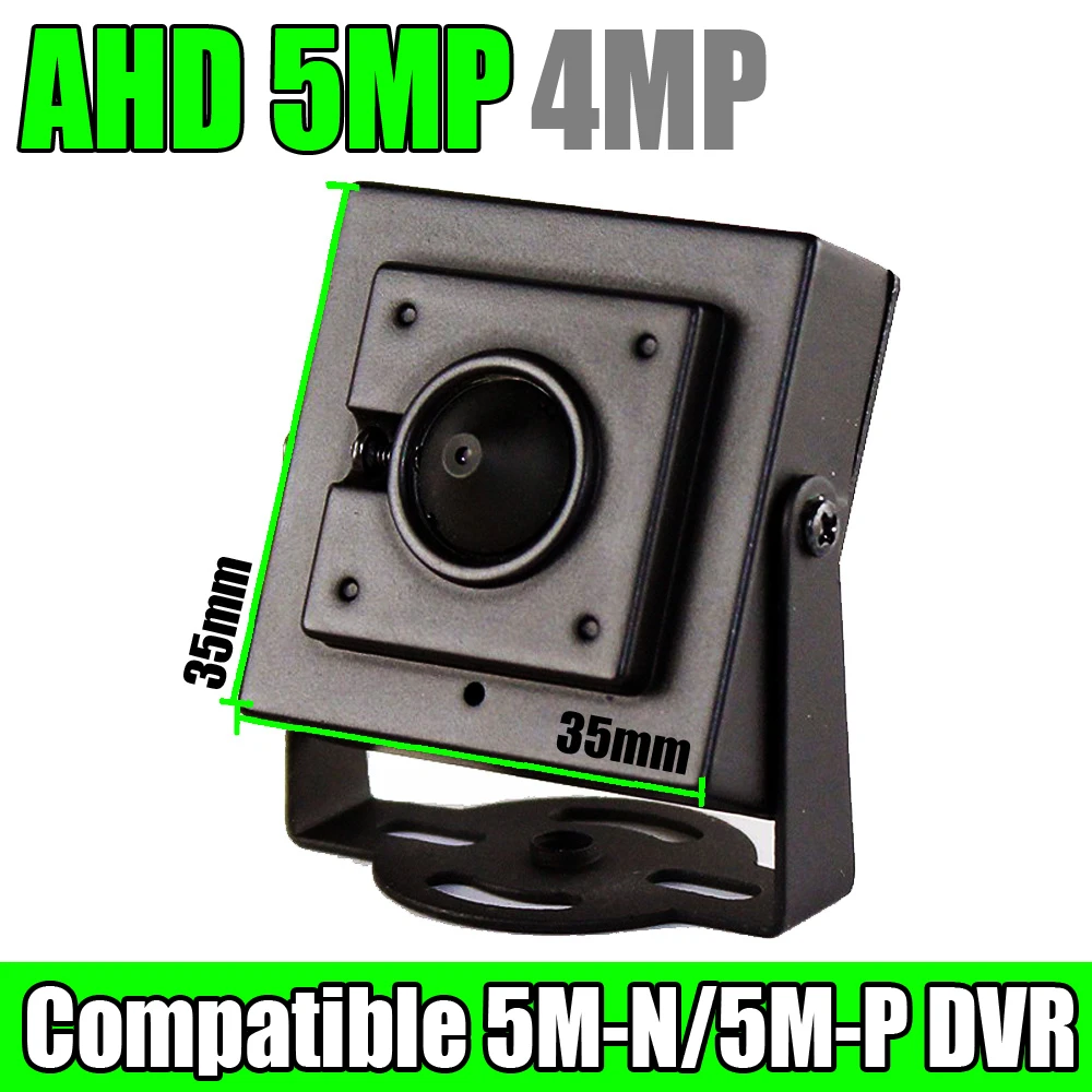 3.7mm Cone Metal Security Cctv Mini Camera AHD 5MP 4MP 4in1 Short ...