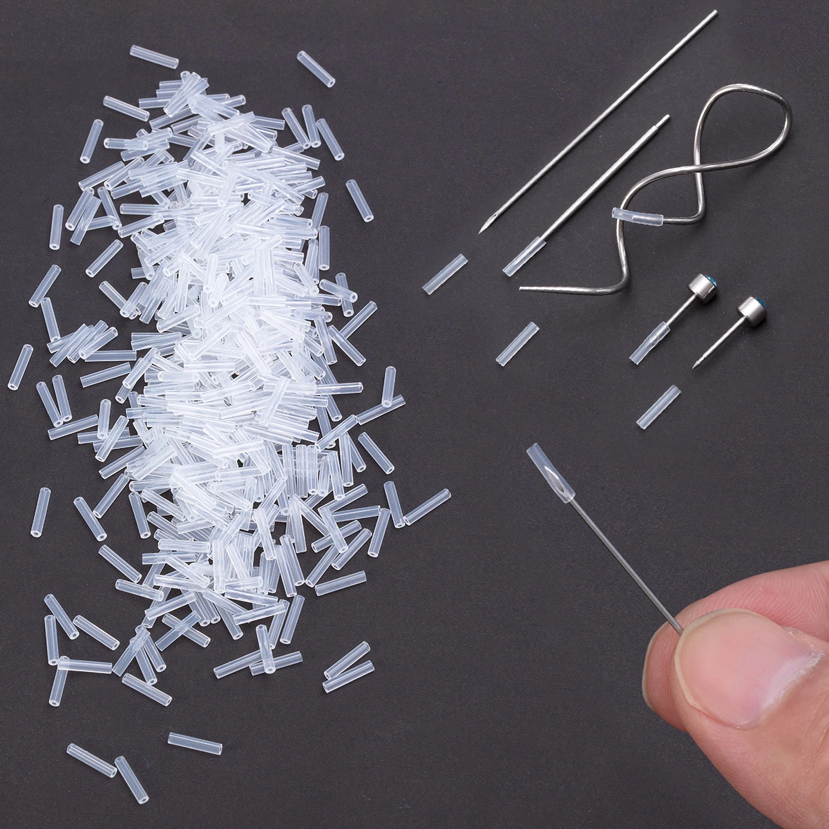 500PCS-Sharp-Piercing-Jewelry-Protection-Tube-Sleeve-Tool-for-20G ...