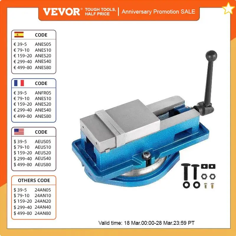 VEVOR-Precision-Milling-Machine-Vise-4-Inch-Accu-Lock-Swivel-Base ...