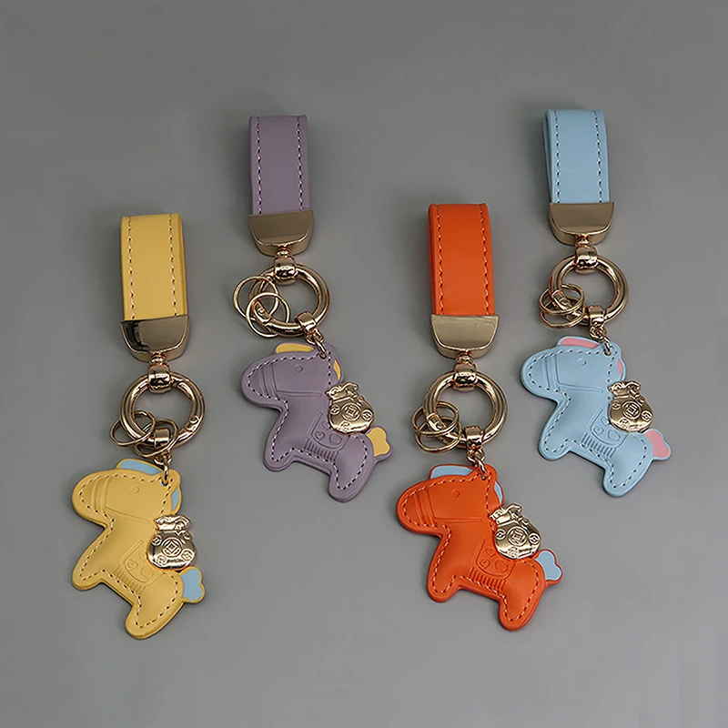 Leather-Cartoon-Pony-Pendant-Keychain-Charm-Women-Bag-Pendant-Key ...