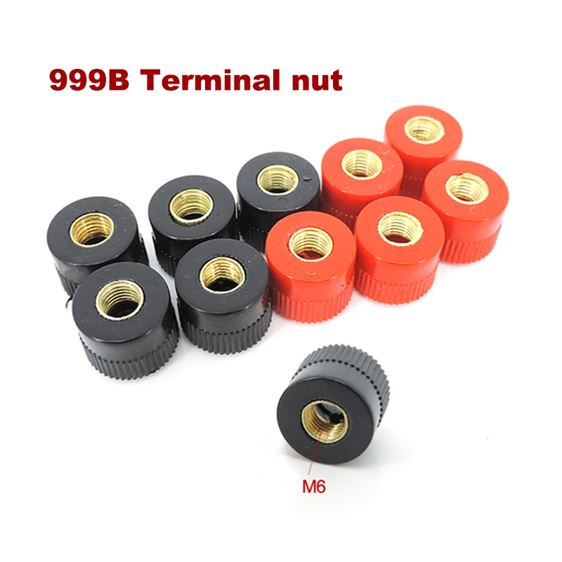 999B Terminal nut Red Black Banana Socket Professional Binding Post Nut ...