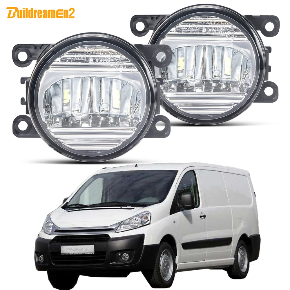 2-X-30W-Car-Front-Bumper-Fog-Light-Assembly-H11-LED-Fog-Daytime-Running ...