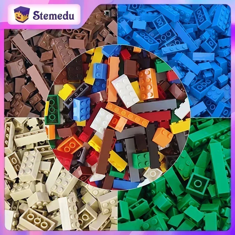 120/240PCS DIY Building Blocks Bulk Set City Classic Bricks Colorful ...