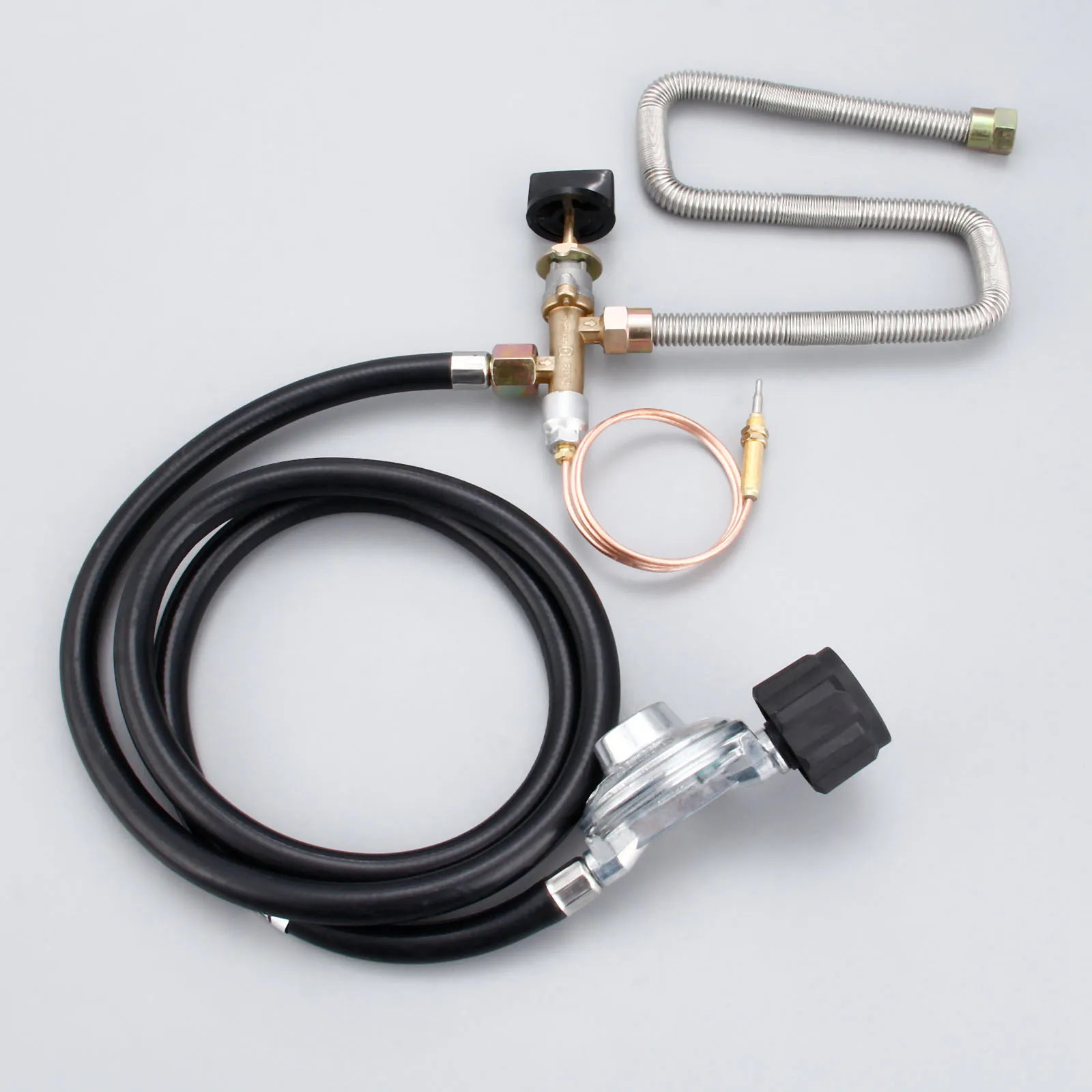 Propane Fire Pit Gas Control Valve System Regulator Kit With Hose 600mm ...
