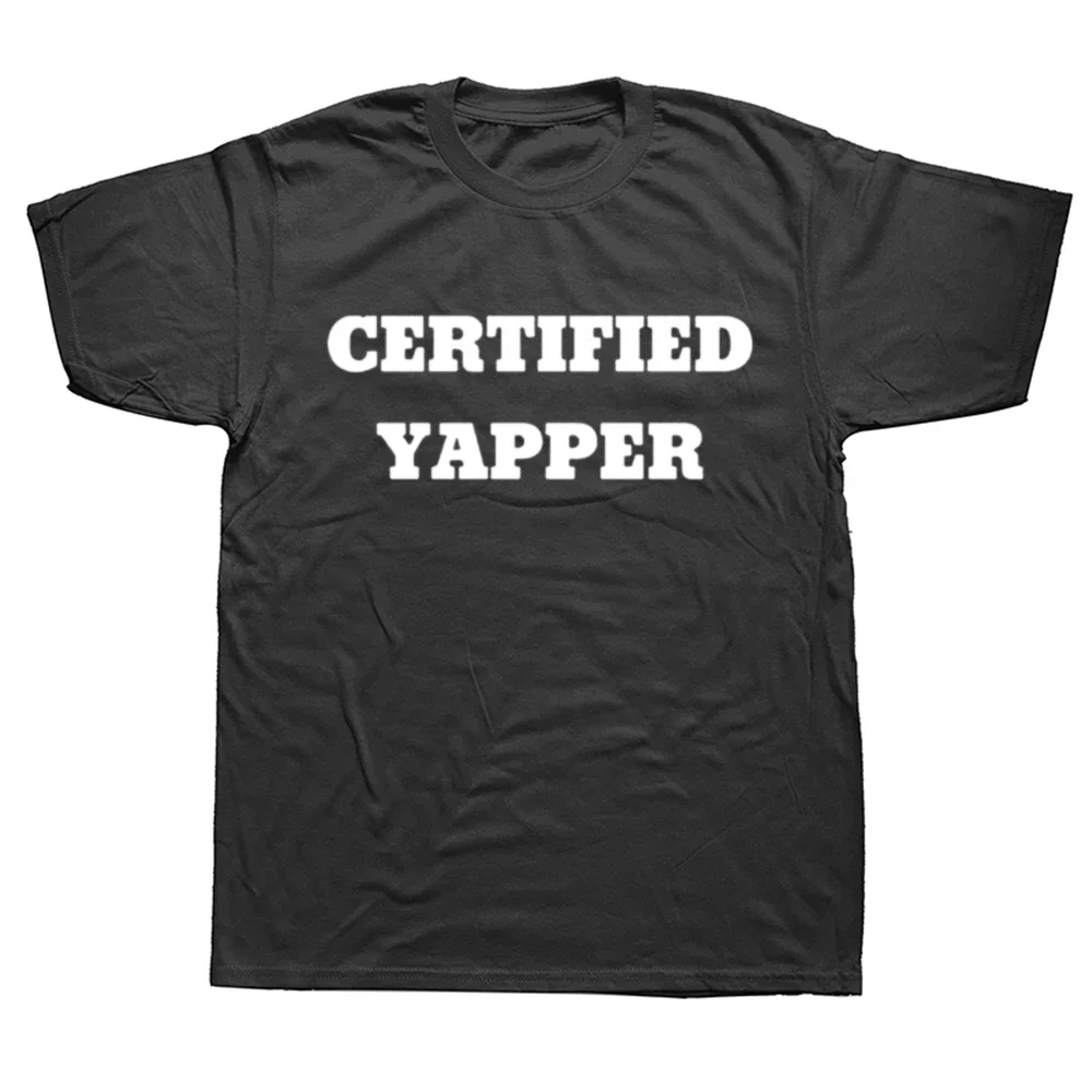 Certified-Yapper-T-Shirt-Funny-Yapping-Humor-Y2k-Short-Sleeve-100 ...