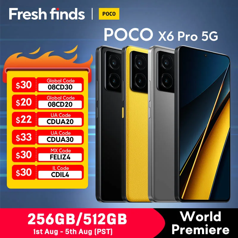 POCO-X6-Pro-5G-Global-Version-Smartphone-Dimrespondable-8300-Ultra-6-67 ...