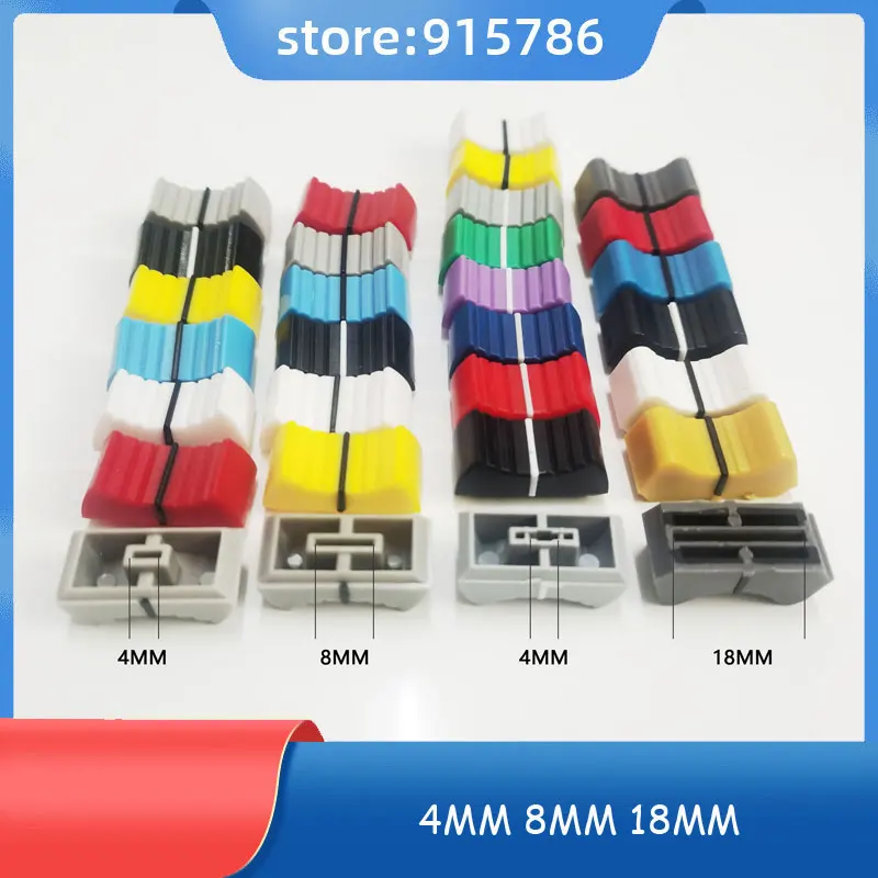 60pcs 4mm universal potentiometer pusher cap straight slide push key ...