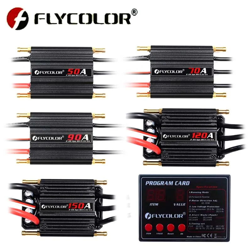 Flycolor 50A 70A 90A 120A 150A Brushless ESC Speed Controller w ...